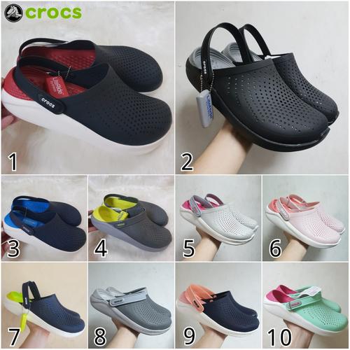 Jual Sendal Crocs / Crocs Literide Graphics Clog Terbaru - Abu-abu ...