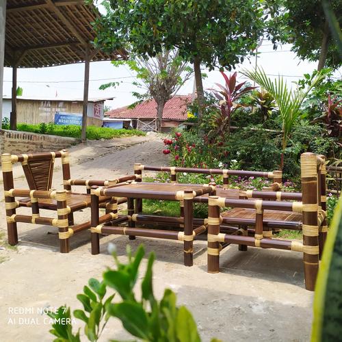 Jual Kursi Bambu Hitam 1 Set Ikat Rotan - Kab. Tangerang - Pernik ...