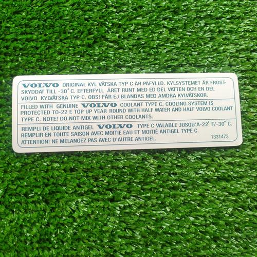 Jual sticker oem volvo coolant reservoir tabung radiator type c - Kota ...