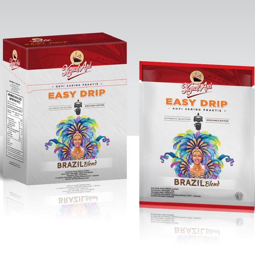 Jual Kapal Api Easy Drip Brazil Blend Kopi Bubuk Saring 5sachet @10gram ...