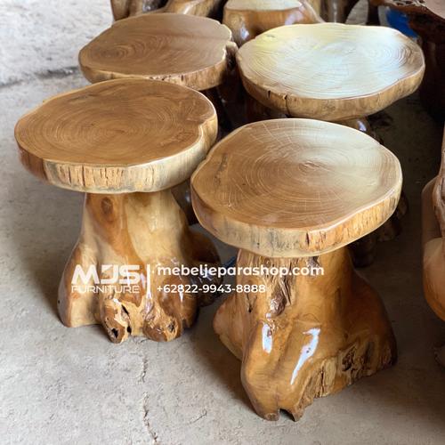 Jual Meja stool kayu jati akar solid Free Ongkir - Kab. Jepara - MJS ...