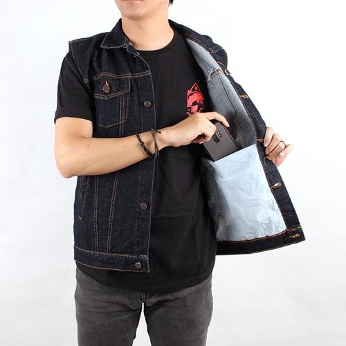 Jual Rompi jean pria skull emblem tengkorak Premium Blue Black Biru ...