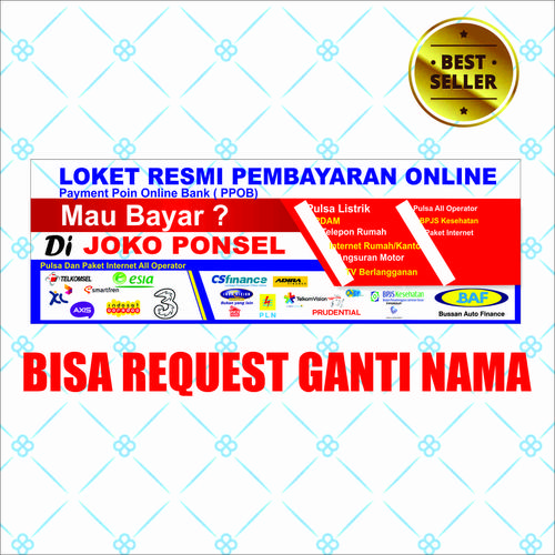 Jual spanduk banner loket pembayaran PPOB ukuran 200 x 100 - Kab ...