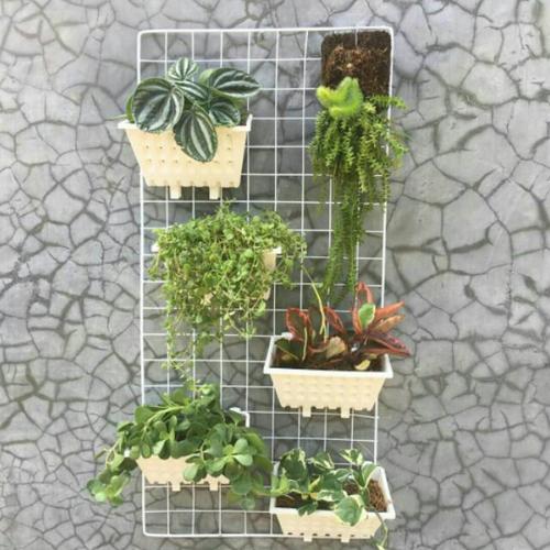 Jual ram besi gantung besar 60x100 cm rak pot dinding/tempel - Hitam ...