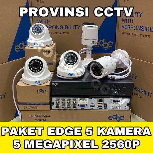 Jual PAKET CCTV EDGE 8 CHANNEL 5 KAMERA 5MP FULL HD 2560P KOMPLIT ...