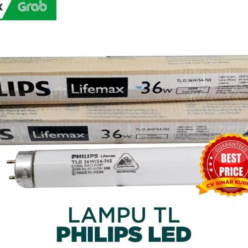 Jual PHILIPS TL 36W TLD 36 W Watt 54 120cm PUTIH COOL DAYLIGHT 36Watt ...
