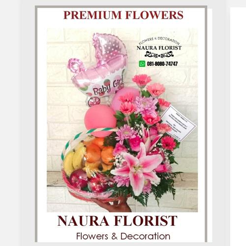 Jual rangkaian bunga dan buah/bunga baby born/bunga buah parcel 001 ...