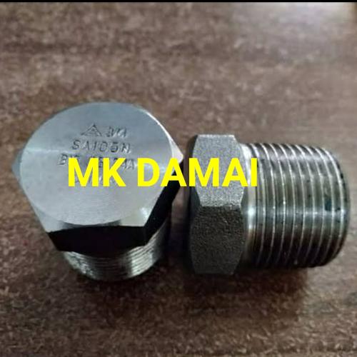 Jual Plug besi class 3000 NPT 3/4" Hex plug #3000 carbon steel ...