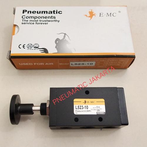 Jual Hand Pull Valve L523-10 port 3/8" L Series EMC Pneumatic - Jakarta ...