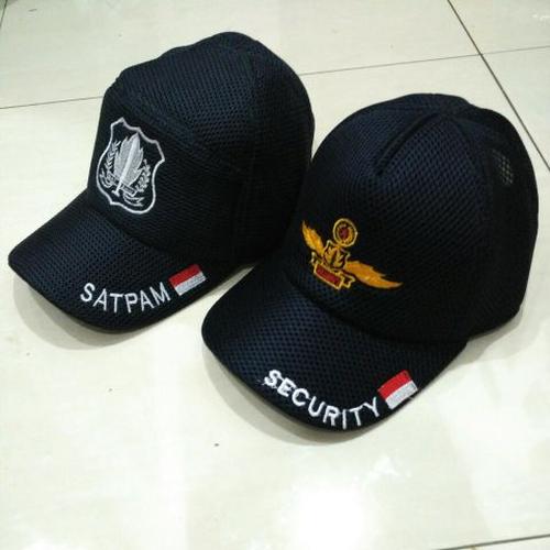 Jual topi security satpam pet pdl pdh keamanan jaring mess baju safari ...