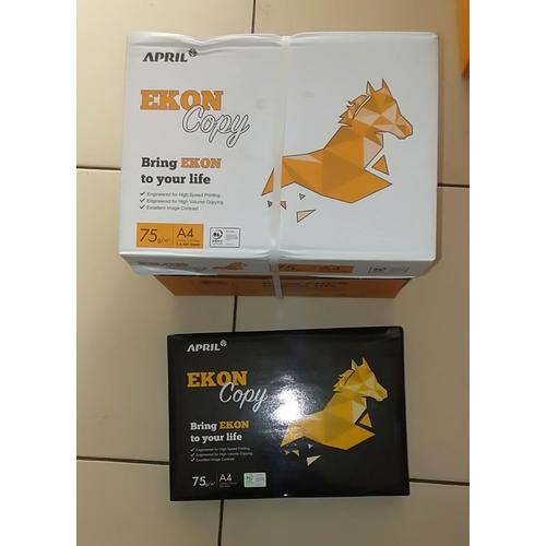 Jual KERTAS A4 75GR MERK EKON 1BOX ISI 5 RIM HARGA PROMO - Kota Depok ...