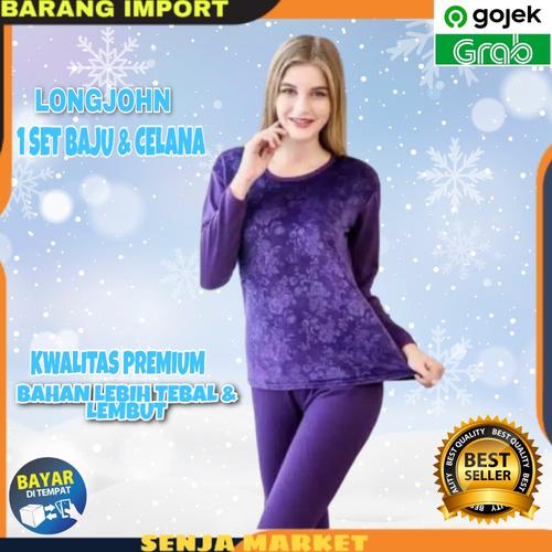 Jual LongJohn Baju Pakaian Dalam musim dingin Winter Tebal Wanita Cewek ...