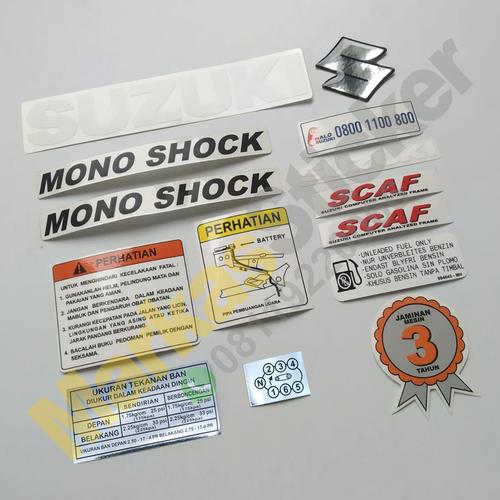 Jual Sticker Suzuki Satria Warning Set - Hiu - Kab. Bandung - Markas ...
