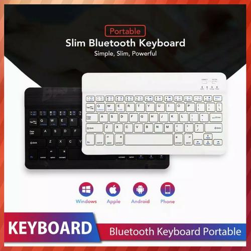 Jual keyboard wireless Portable Slim Thin Andoid PC IOS Windows - Hitam ...