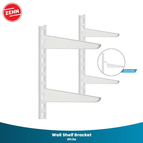 Jual ZEHN WHITE WALL SHELF BRACKET KIT ( SET )Tiang Breket papan ...