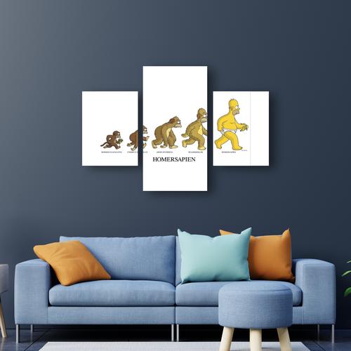 Jual Poster Kayu "Homersapien Evolution" Multipanel - Kota Sukabumi ...