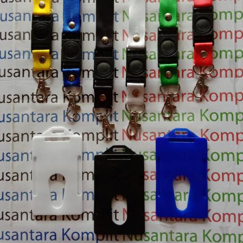 Jual Paket Casing ID Card Plastik dengan Tali Kait 2cm Stofer - Putih ...