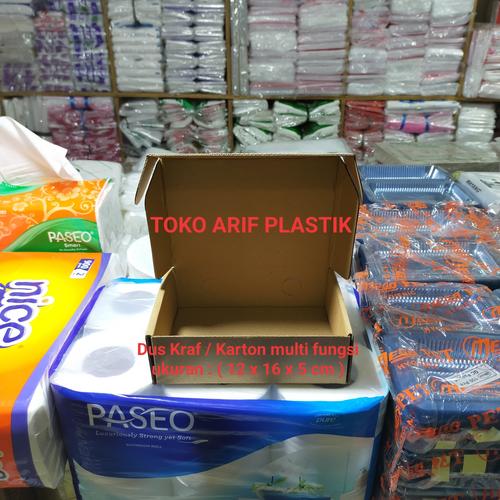 Jual Dus Kraft / Dus Karton ukuran : ( 12 x 16 x 5 cm ) 1 pak isi 10 ...