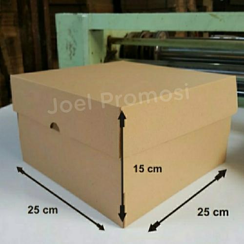 Jual Kardus 25x25x15 cm/Box/Karton Packaging/Dus Kue Tar Ulang Tahun ...