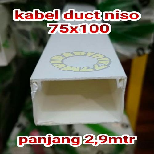 Jual KABEL DUCT NISO 100X75 / DUCTING 75X100 PANJANG 2,9MTR / WIRING ...