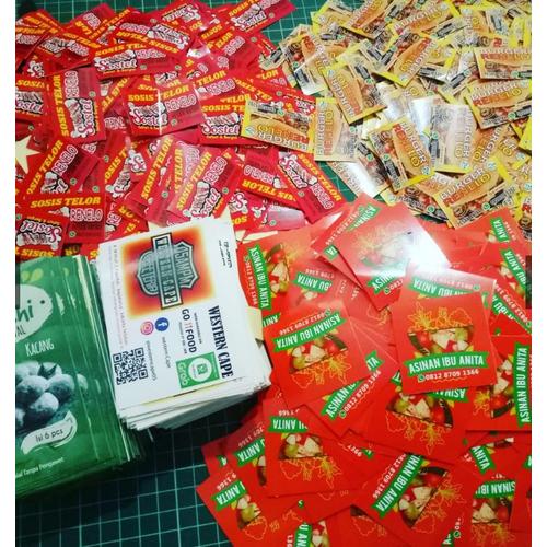 Jual Cetak Sticker label Produk Kemasan Makanan / Minuman / Olshop ...