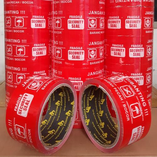 Jual LAKBAN FRAGILE MERAH 2"(48MM × 50Y) SUPER MURAH HARGA PROMO ...