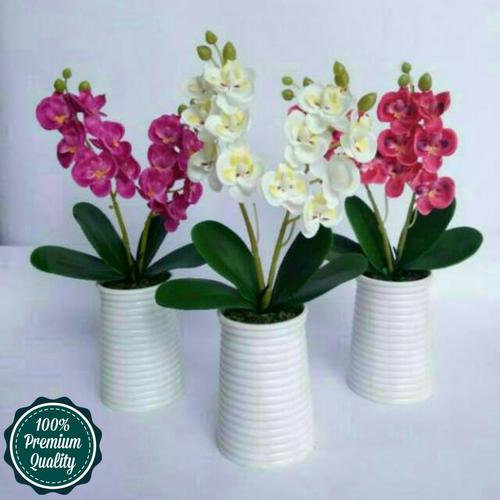 Jual BUNGA HIAS PLASTIK BUNGA ANGGREK TANAMAN HIAS SUVENIR KERAJINAN ...