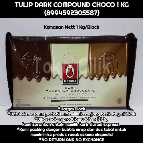 Jual coklat+compound+tulip+dark+1 kg+kue+cake+praline+brownies+donat ...