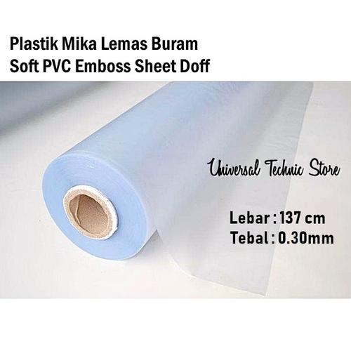 Jual Plastik Mika Lentur PVC Buram Embos Lebar 137cm Tebal 0,30mm - kasar 0.10mm - Jakarta Pusat ...