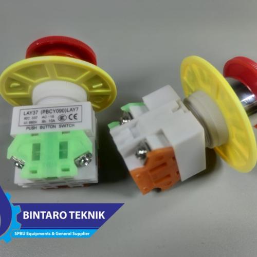 Jual Tombol Stop Emergency Emergensi Switch 10A Diameter Lubang 22mm ...