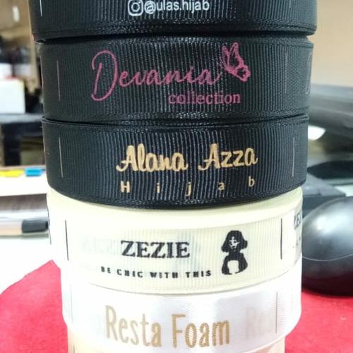 Jual LABEL MEREK BAJU DAN HIJAB SATIN / GROSGRAIN FREE DESAIN ...