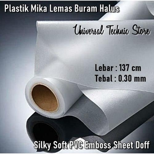 Jual Plastik Mika PVC Buram Halus Bahan Map / Tas Lebar 137cm Tebal 0 ...