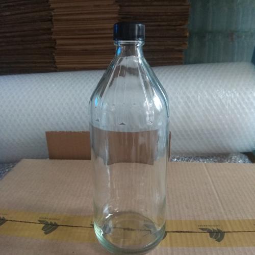 Jual Botol Kaca 1000 ml / 1 liter Clear Bening Tutup Ulir Screw Cap ...