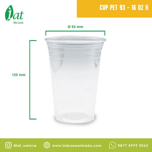 Jual PLASTIK CUP PET TEBAL 16 OZ STARBUCKS ( 510 ML ) - Cup + Strawless ...