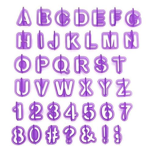 Jual Cutter Font Alphabeth 2.3 cm 40 pc set / cutter huruf dan angka ...
