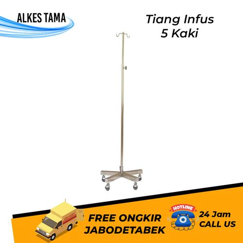 Jual Tiang Infus 5 Kaki-Tiang Infus Kaki 5 Stainless Steel - Jakarta ...