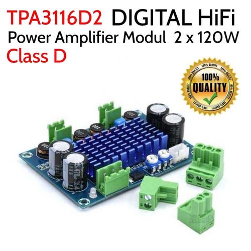 Jual Audio Amplifier Class D TPA3116D2 TPA3116 120W x 2 Hi Power ...