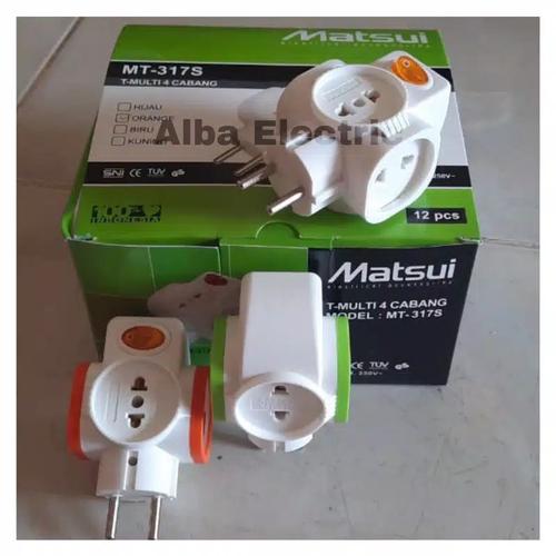 Jual Steker T Multi cabang 4 on off MATSUI 317S Colokan T cabang 4 ...