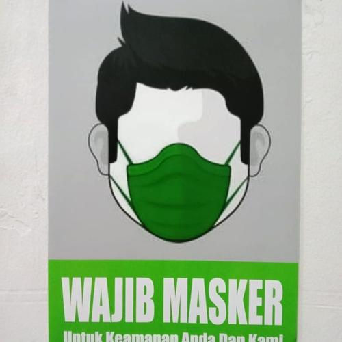 Jual SIGN STICKER K3 RAMBU SAFETY WAJIB MASKER UK 20X30CM - Jakarta ...