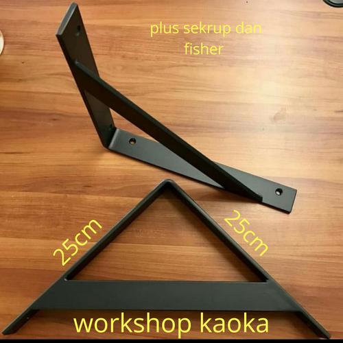 Jual Rak dinding besi siku 25cm full plat - Putih, 20x30cm - Kab ...