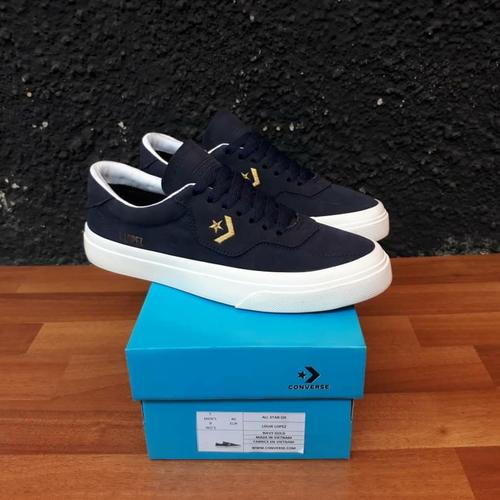 Jual Sepatu Converse One Star L Lopez Navy Blue Gold Biru - BNIB - Kota ...