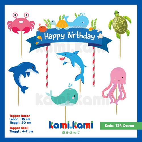 Jual Cake Topper Tema Ocean - Kab. Tangerang - Kami.kami Art | Tokopedia