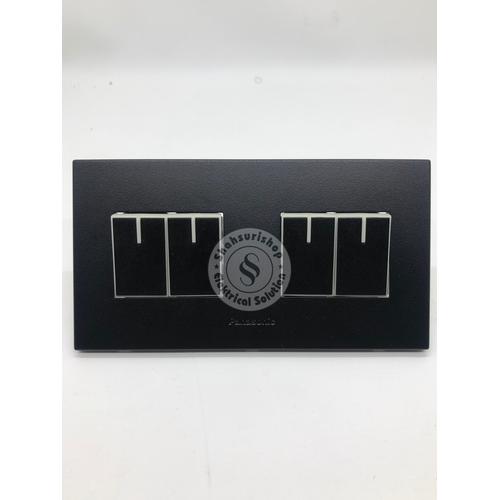 Jual SAKLAR ISI 4 PANASONIC 2 GANG HITAM STYLE BLACK WESJP78049B ...