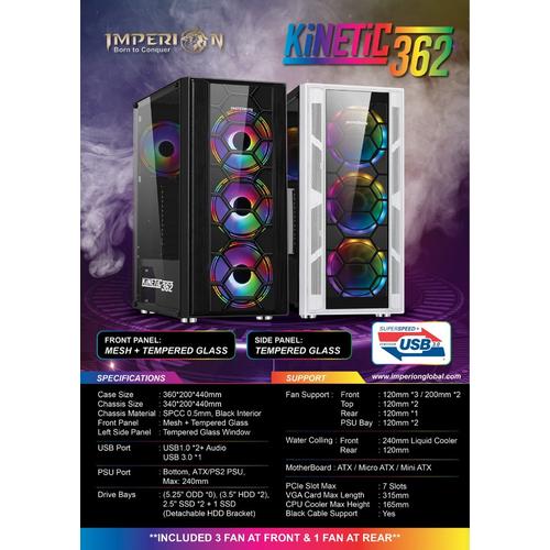 Jual Casing Imperion Kinetic 362 - Casing Gaming - Kota Medan - drascom ...