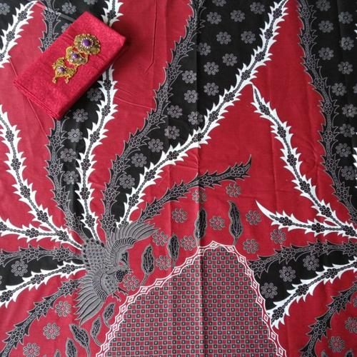 Jual kain batik burung merah batik bahan baju seragam batik TR - batik ...
