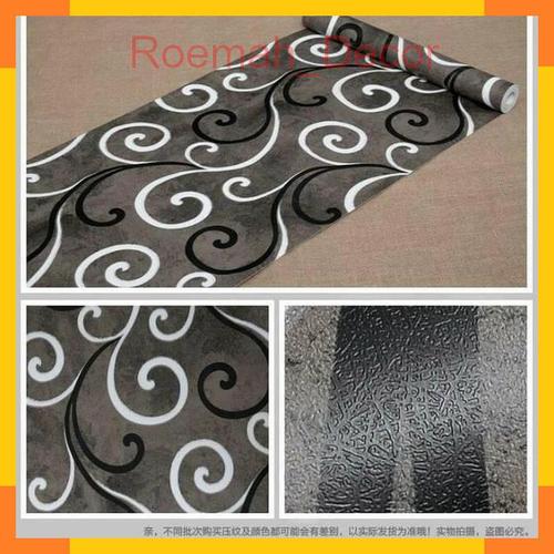 Jual Tribal Hitam putih dasar coklat 45 cm x 10 mtr ~ Wallpaper dinding ...