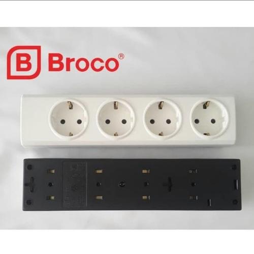 Jual broco stop kontak 4 lubang / terminal 4 lubang broco - 4 lubang ...