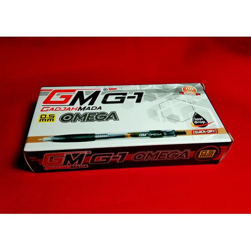 Jual GM G1 Gelpen Omega Hitam / Biru / Merah ( 1 Pack - 12 Pcs ) - Biru ...