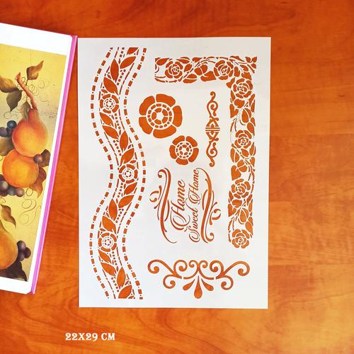 Jual STENCIL UNTUK DECOUPAGE.CETAKAN GAMBAR UNTUK LUKISAN DAN WALL ...
