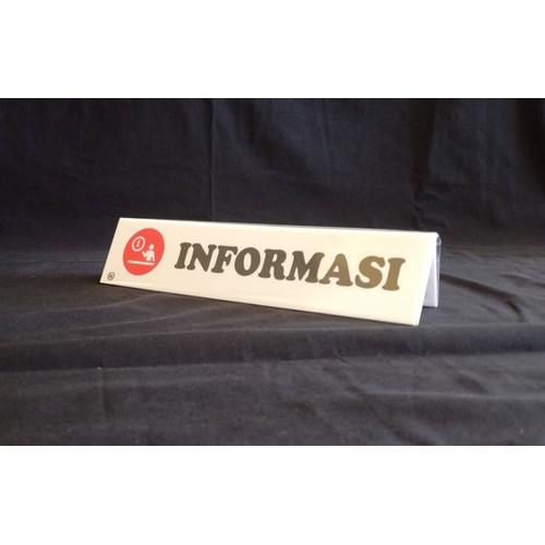 Jual Papan Label Akrilik Label Meja Tulisan Informasi/Istirahat - Kota ...